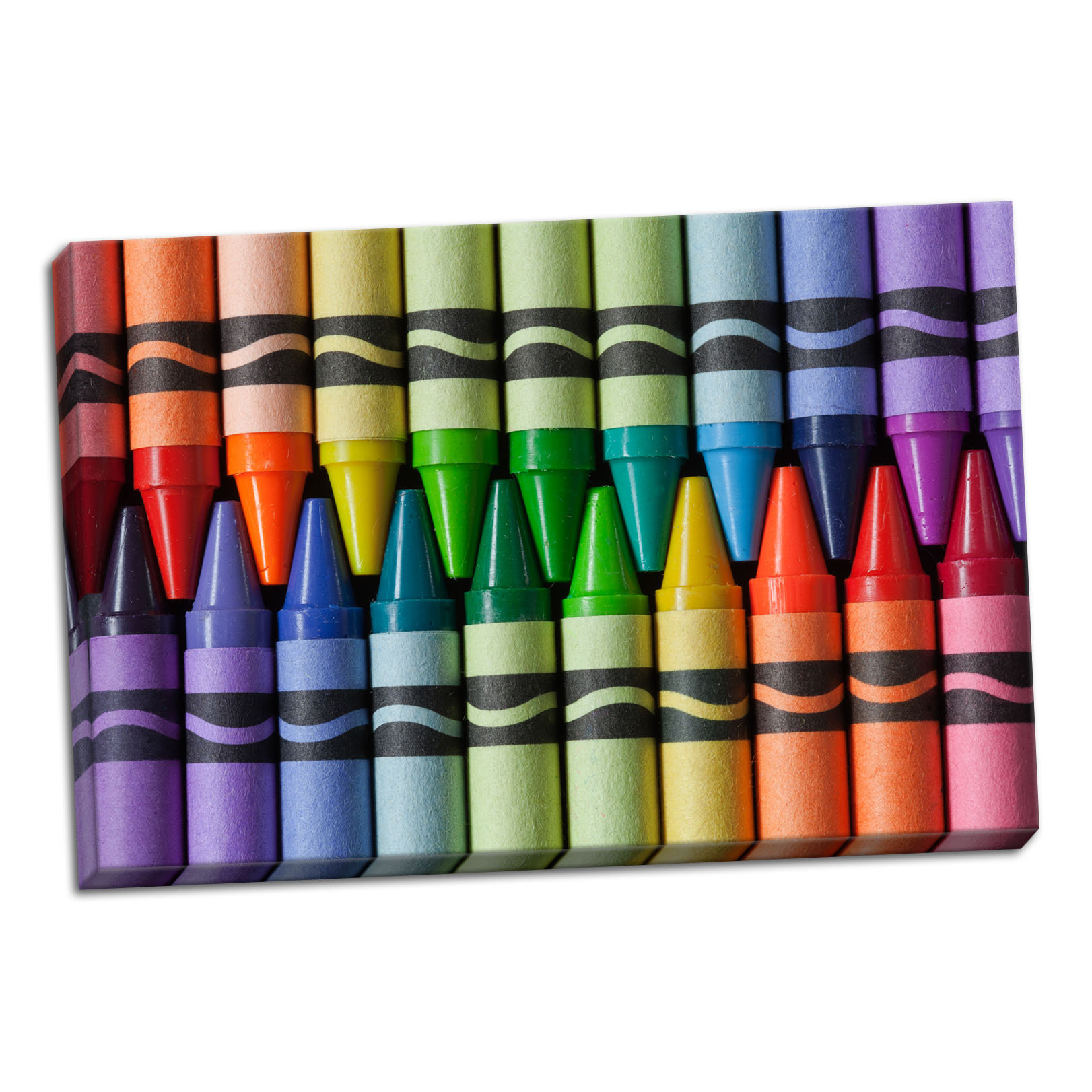 Zoomie Kids Debolt Crayons Of A Rainbow Ii Canvas Art | Wayfair