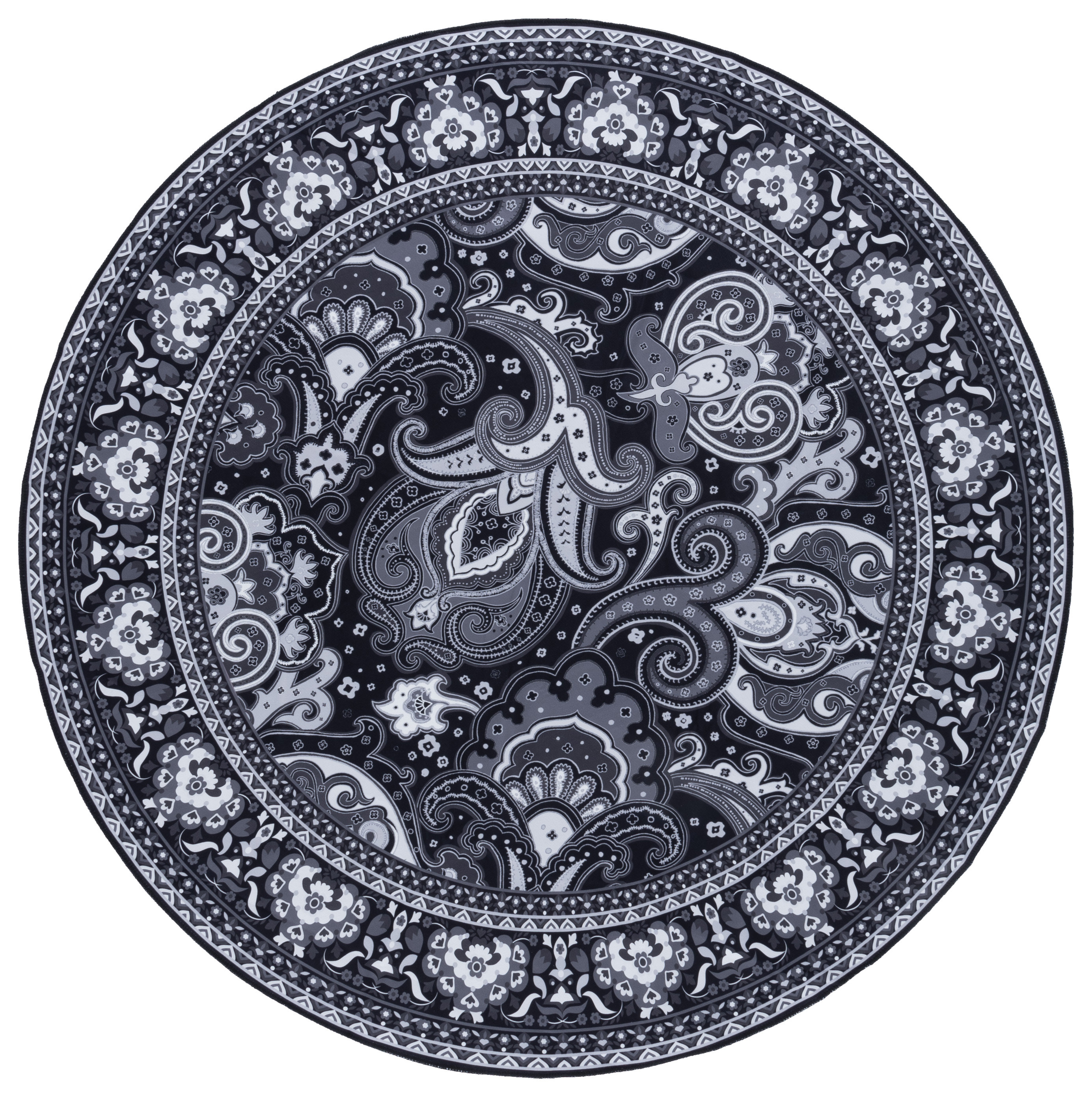 Bungalow Rose Cartrell Machine Washable Paisley Rug | Wayfair