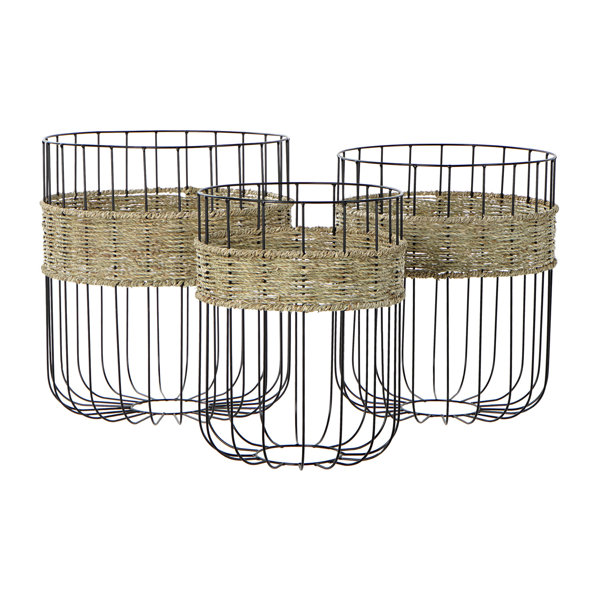 Bay Isle Home Metal 3 Piece Basket Set | Wayfair.co.uk