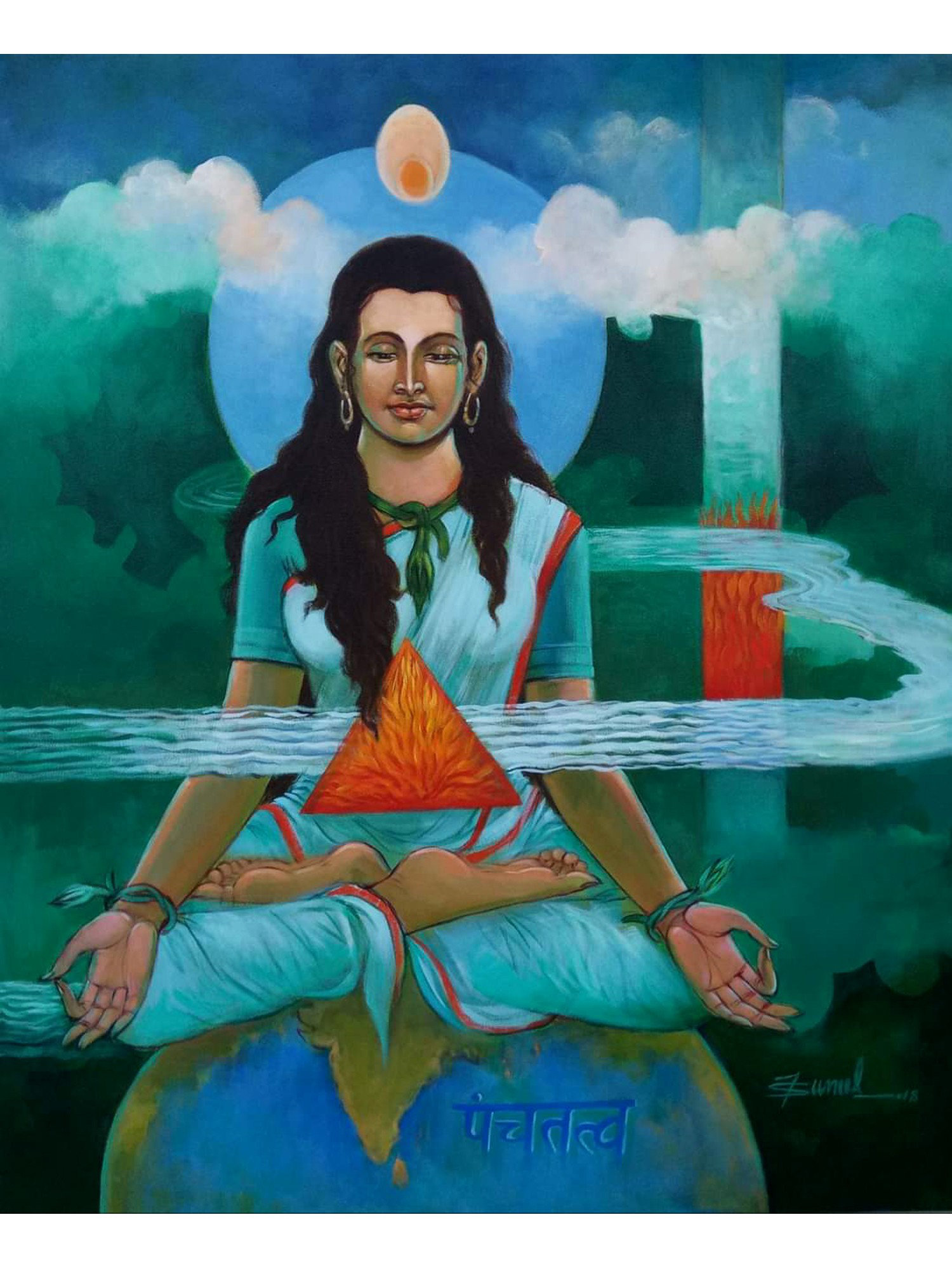 Exotic India Panchatatva - Five Elements All Around | Acrylic On Canvas ...