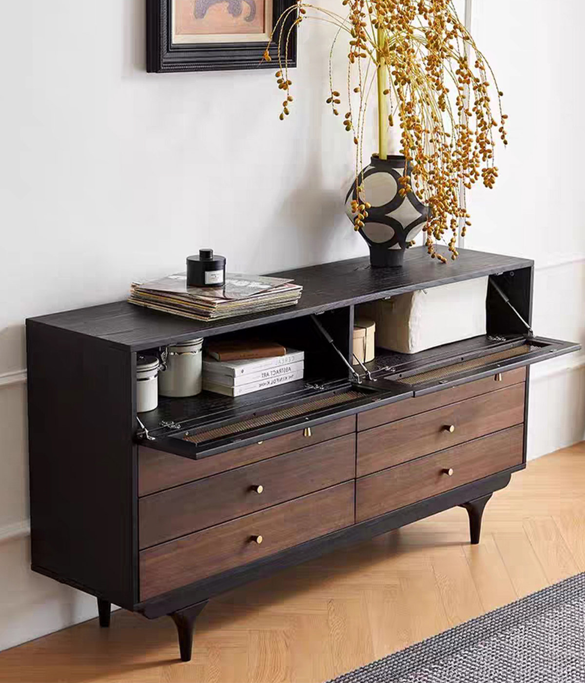 Trent Austin Design® Medieval-Style Birch Eight-Drawer Sideboard | Wayfair