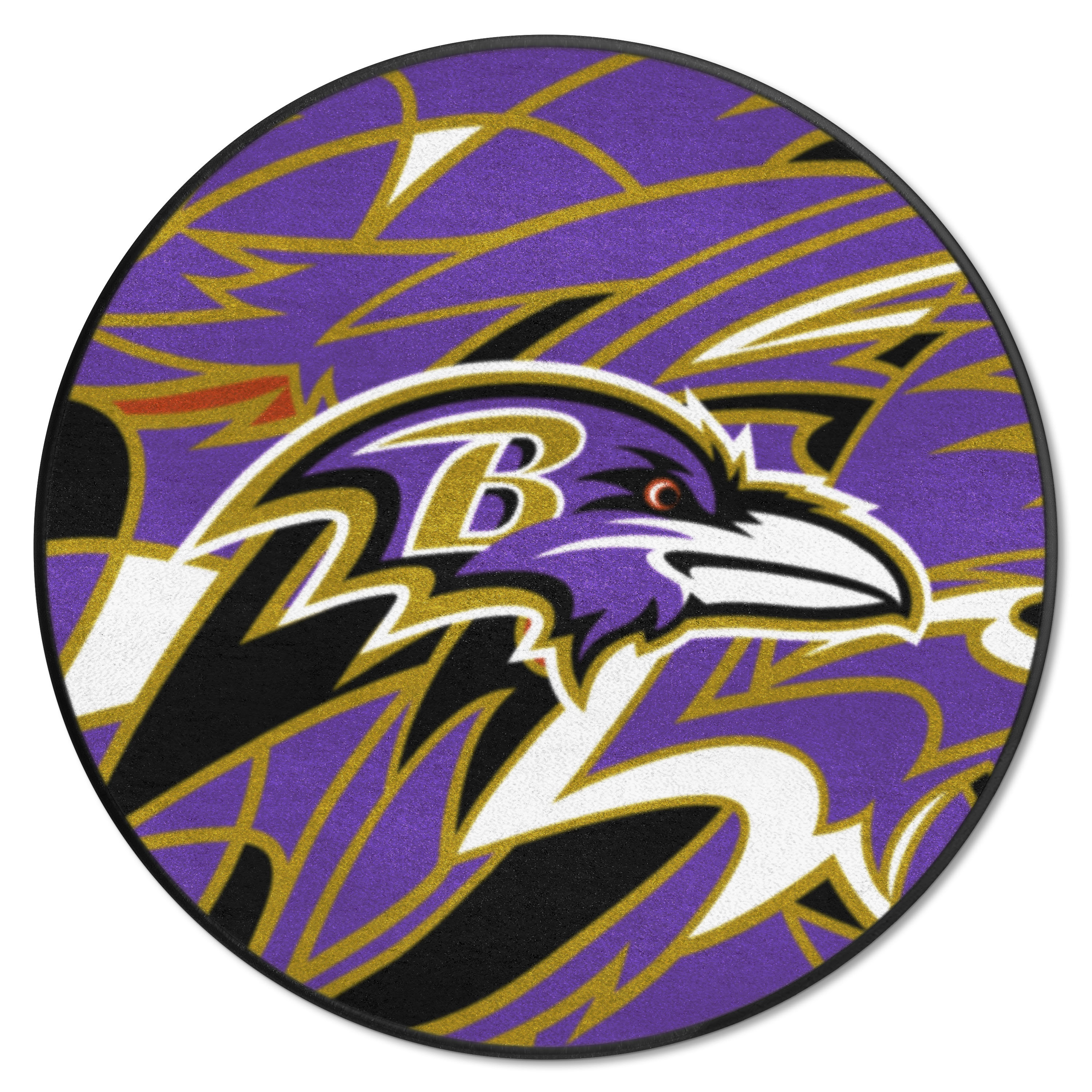 FANMATS Baltimore Ravens_Baltimore Ravens Roundel Rug - 27In. Diameter ...