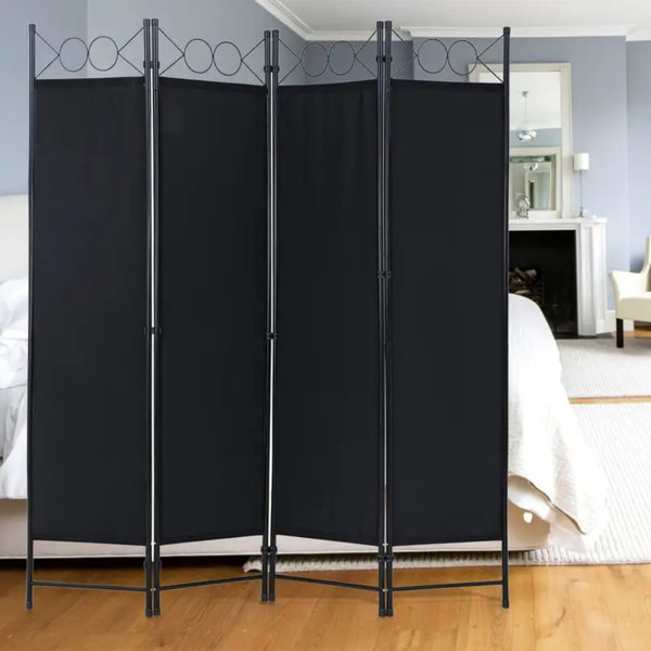 Ebern Designs Room Divider, Folding Privacy Screen 4 Panels Portable ...