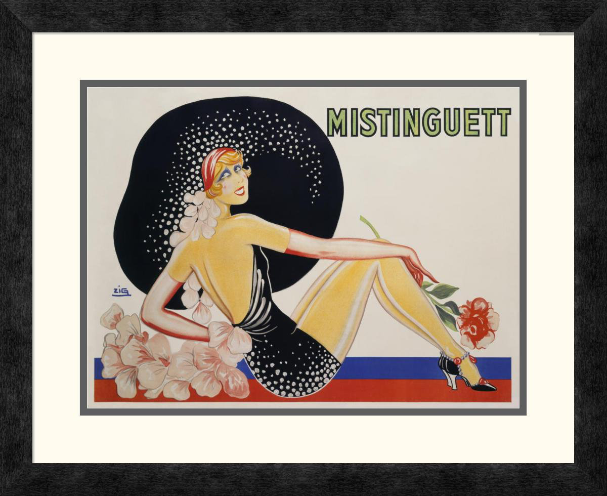 Global Gallery 'Mistinguett' by Zig Framed Vintage Advertisement ...