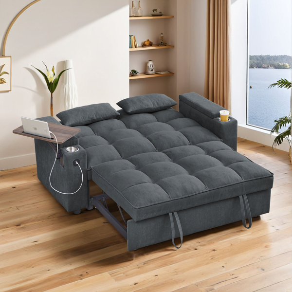 Latitude Run® 65"W Convertible 3 in 1 Sofa Bed, Vincy Pull Out Couch ...