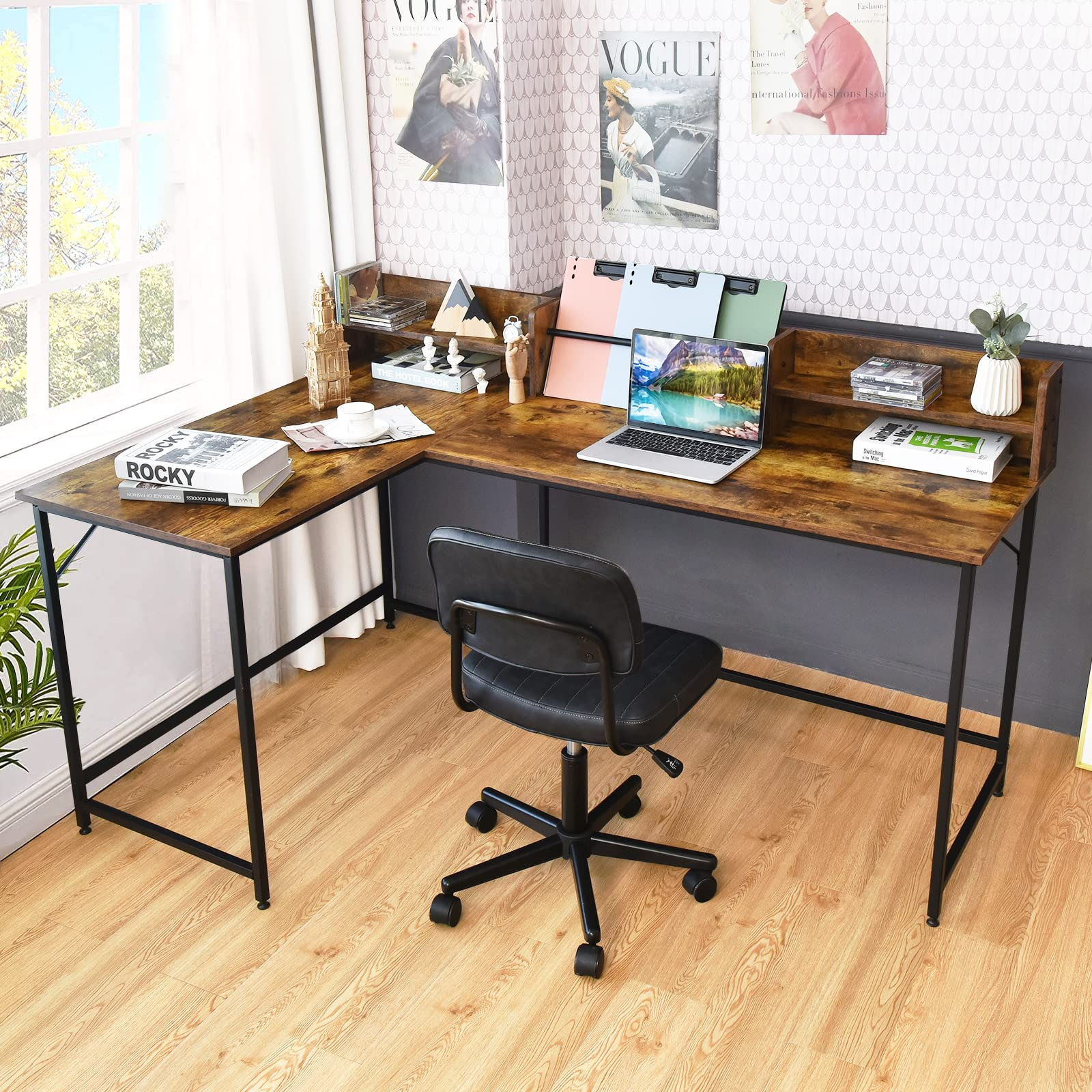 Borough Wharf Carolena 166Cm W L-Shape Computer desk & Reviews ...
