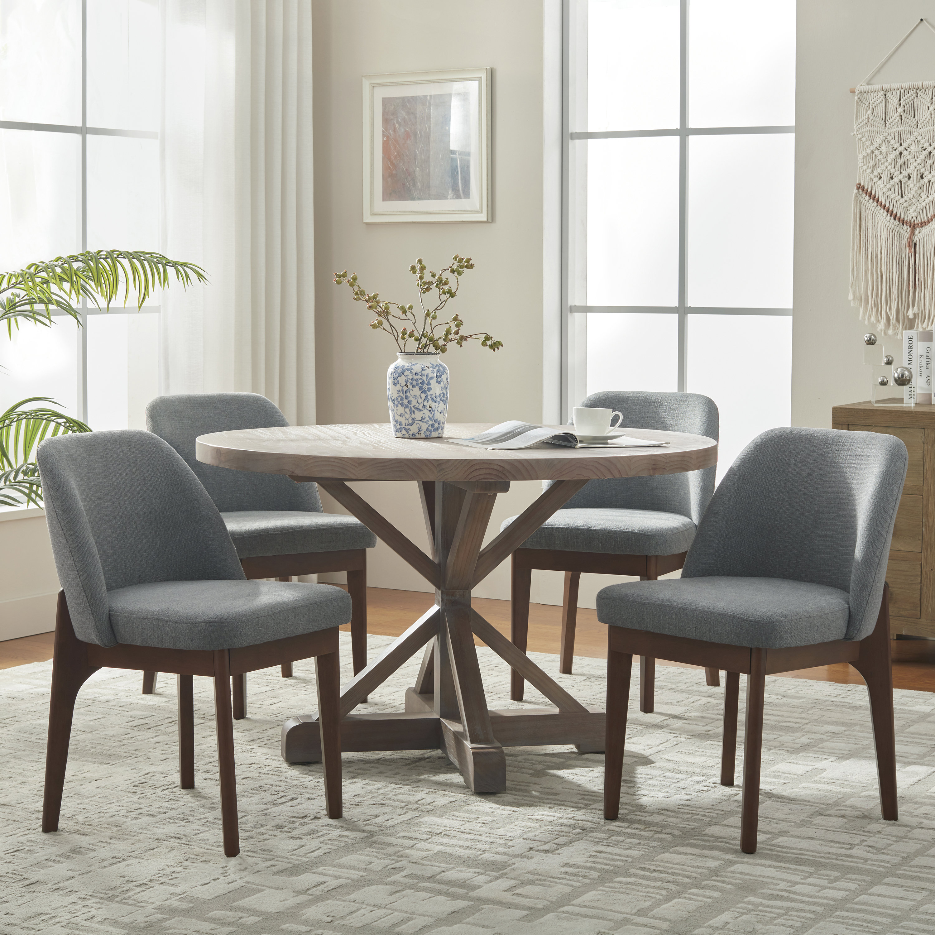 Corrigan Studio® Swansea 19.5" H Polyester Upholstered Dining Chairs ...