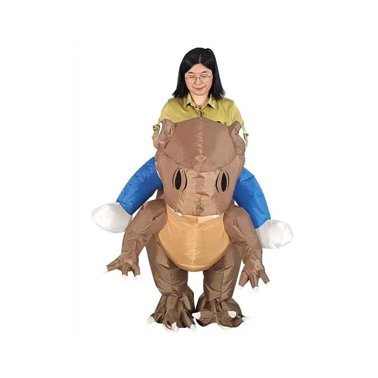 The Holiday Aisle® Halloween Inflatable Riding Dinosaur Costume ...