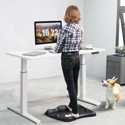 Inbox Zero Beowulf Adjustable Metal Base Standing Desk | Wayfair