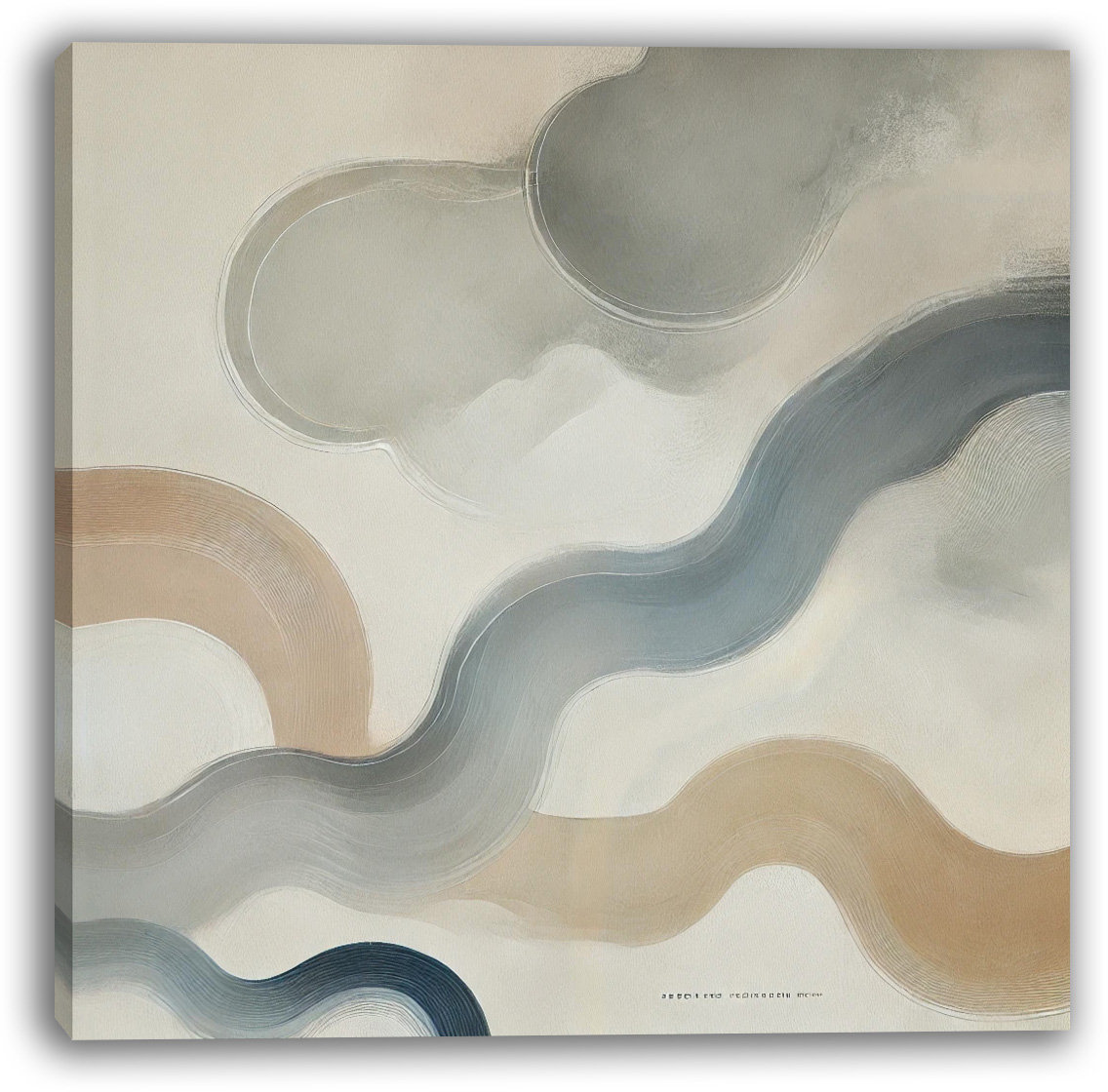 George Oliver Serene Currents: Abstract Flowing Waves Canvas Print ...