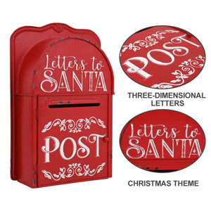 All Chic Santa's Mailbox Wall Mounted Christmas Letter to Santa Mailbox ...