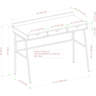 17 Stories Contemporary 3 Drawer Angled Writing Desk, 42 Inch, Dark ...