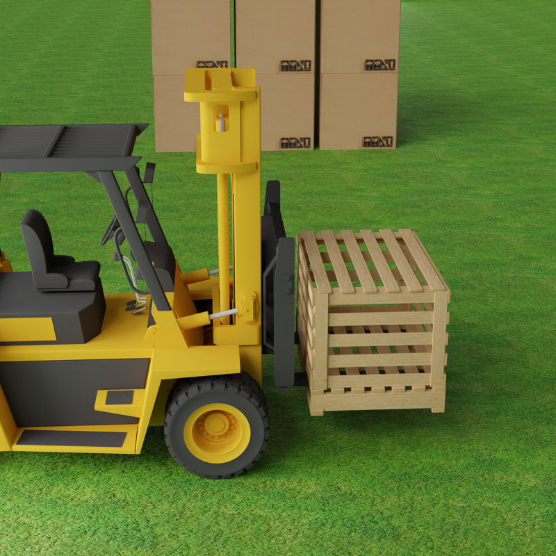 Rebrilliant Wooden Stackable Shipping Crate With Slatted Heavy Duty ...