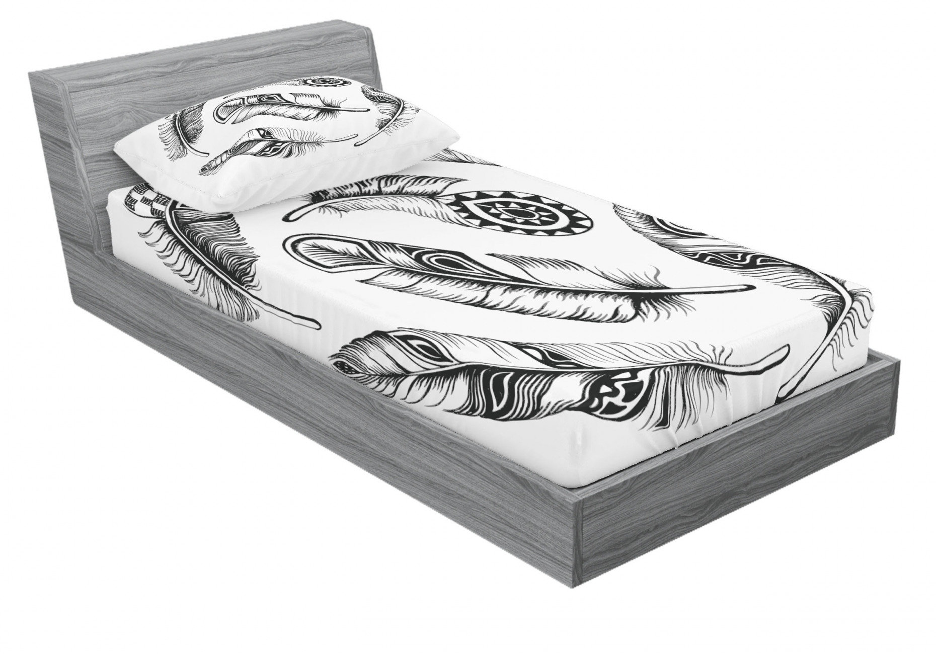 Ambesonne Feather Sheet Set | Wayfair