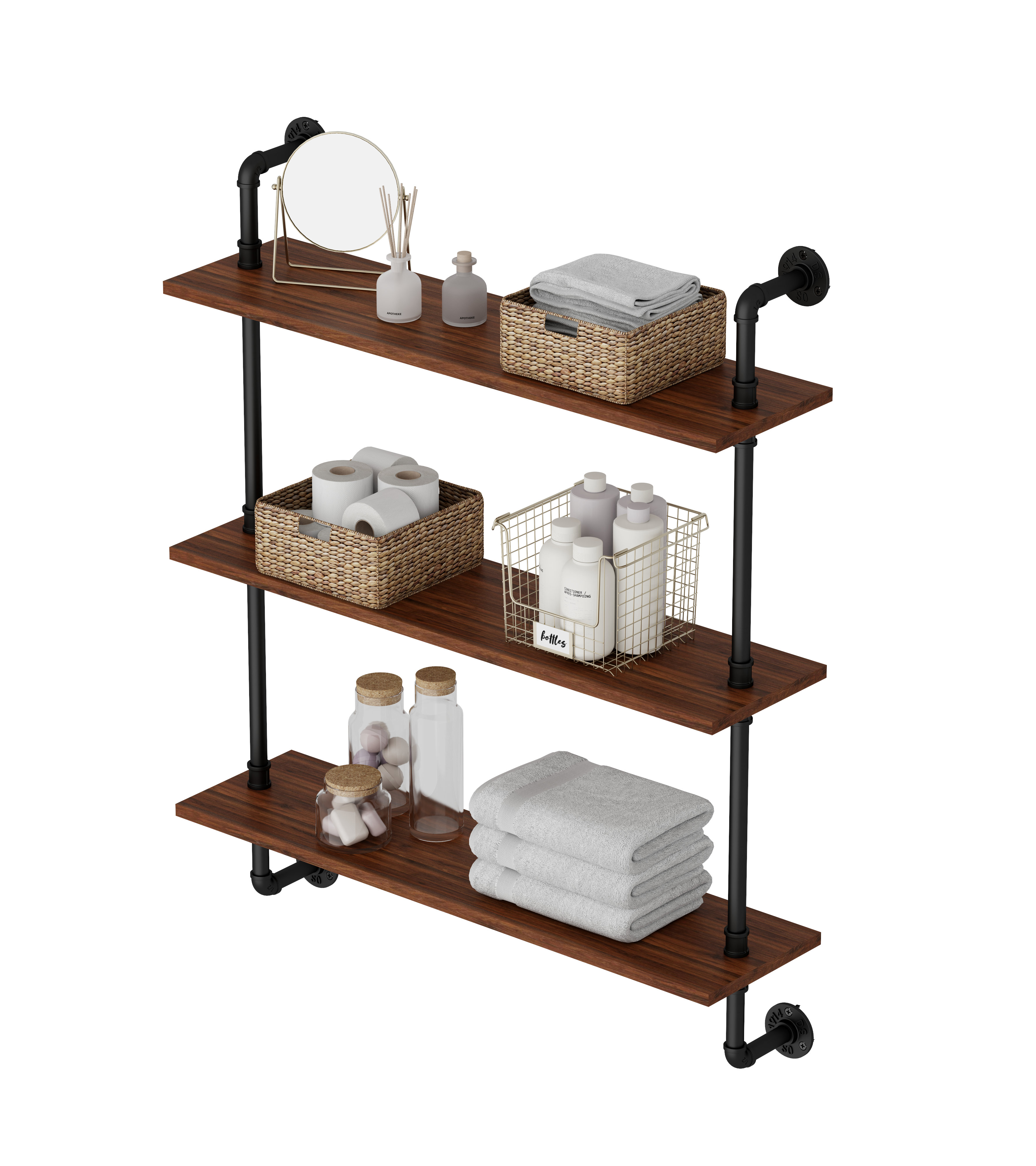 Williston Forge Industrial-style Suspended Storage Rack With Three ...