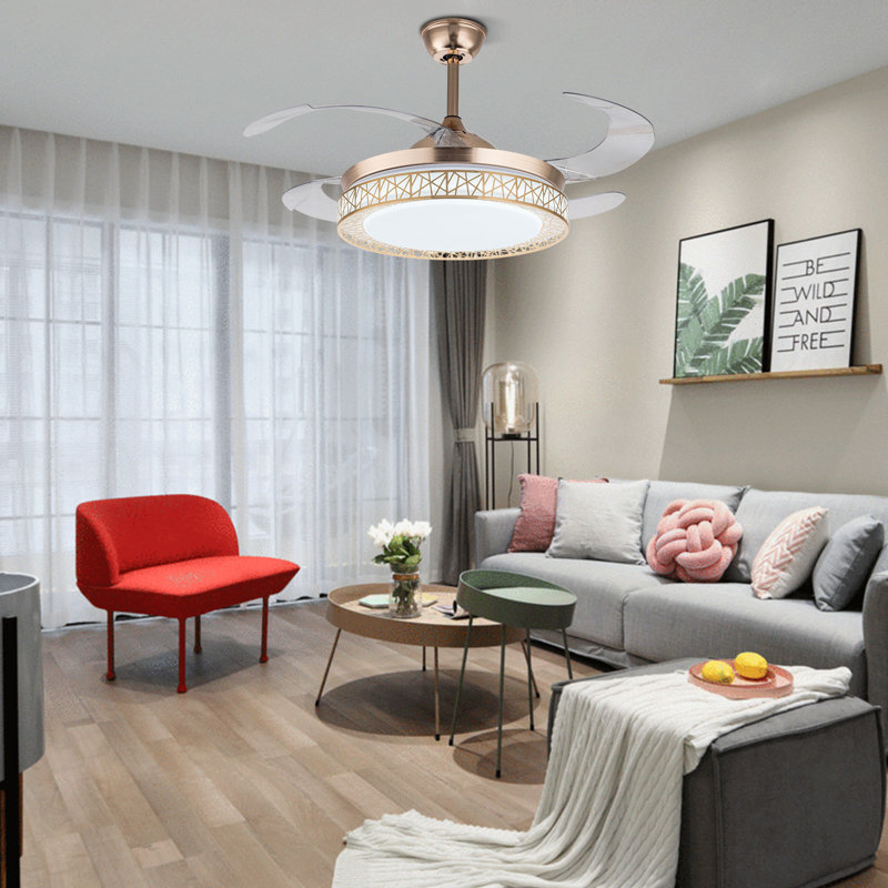 Mercer41 Bergstein 42'' Crystal Ceiling Fan with Remote & Reviews | Wayfair