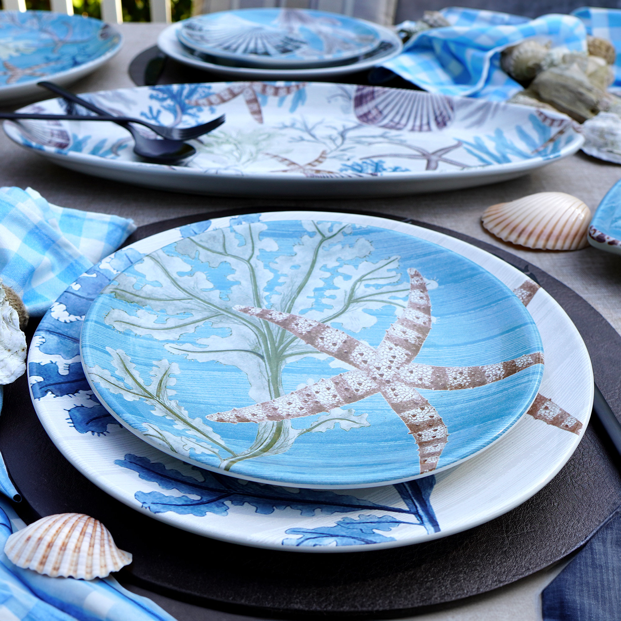 Certified International Beyond the Shore Set of 4 Salad Plates | Wayfair