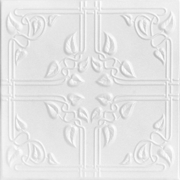A La Maison Ceilings Ivy Leaves 1.6 ft. x 1.6 ft. Polystyrene Glue-up ...