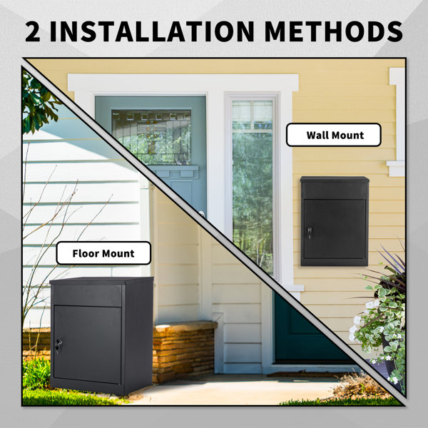 linor Package Delivery Box for Outside, Large Galvanized Steel, Anti ...