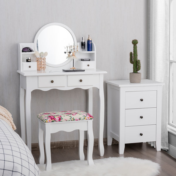 Rosdorf Park Clarkson Vanity Set with Mirror & Reviews | Wayfair