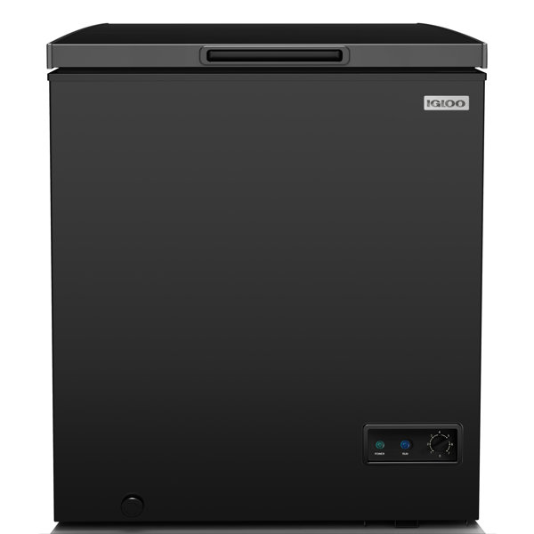 Igloo 5 Cubic Feet Chest Freezer with Adjustable Temperature Controls ...