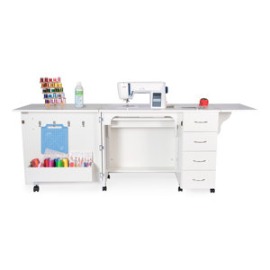 Arrow Sewing 42.75'' x 19'' Foldable Sewing Table with Sewing Machine ...