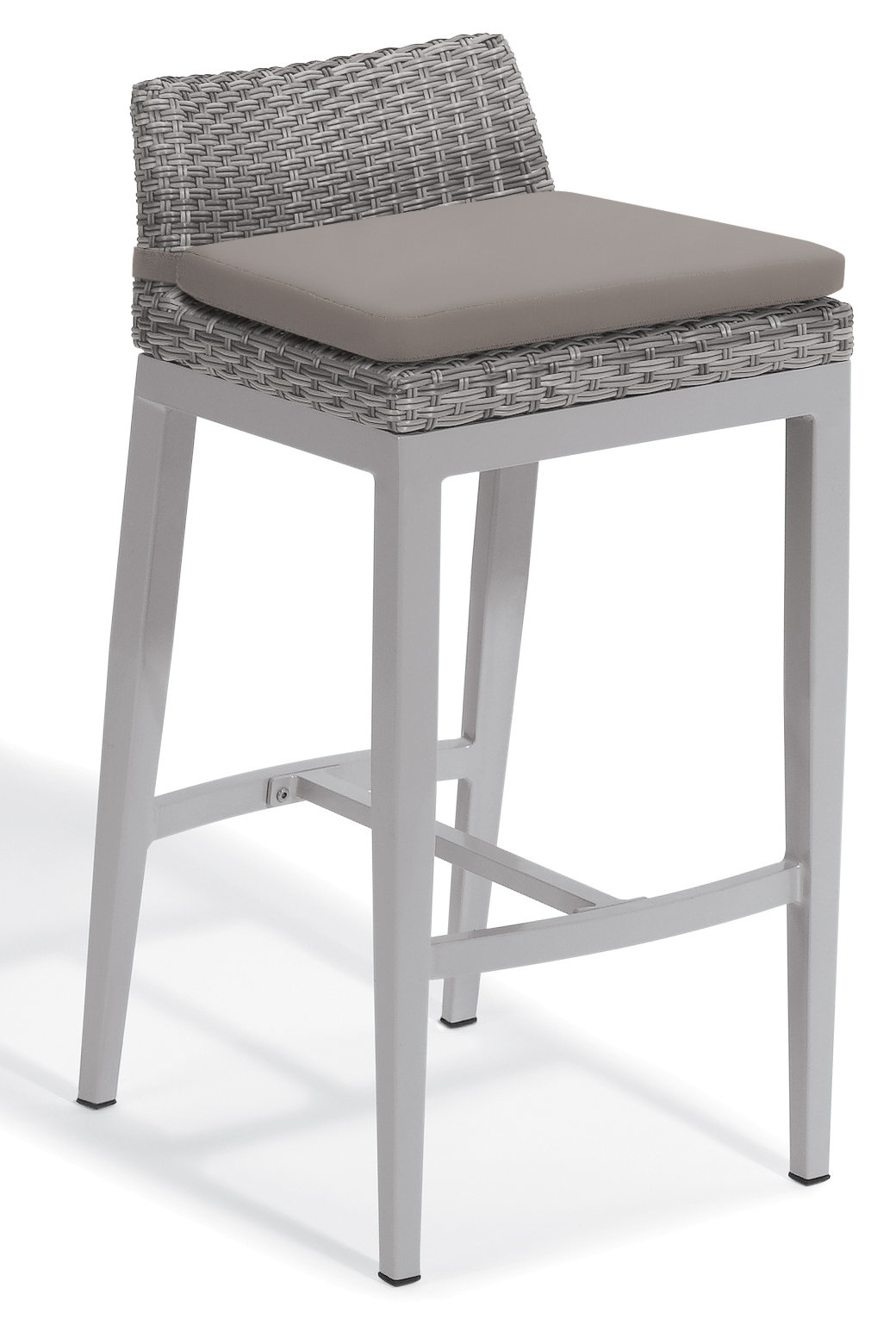 Oxford Garden Argento 31.5" Powder Coated Aluminum Patio Bar Stool with ...