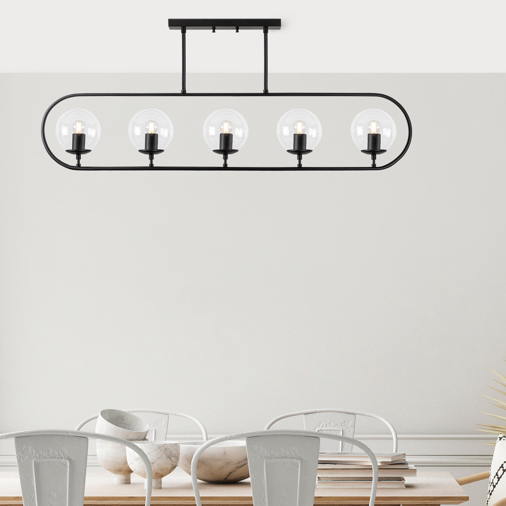 East Urban Home Bellino 5 - Light Kitchen Island Chandelier | Wayfair