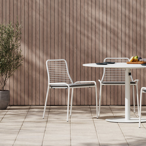 Neighbor Outdoor Stacking Dining Side Chair with Sunbrella Cushion ...