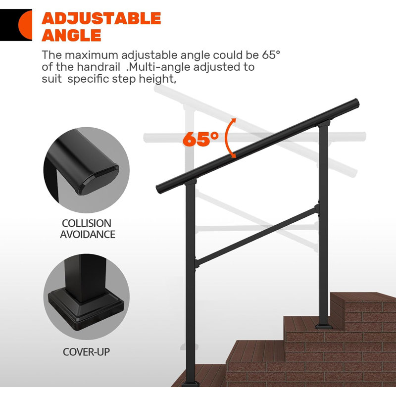Hoomic Outdoor Stair Handrails | Wayfair
