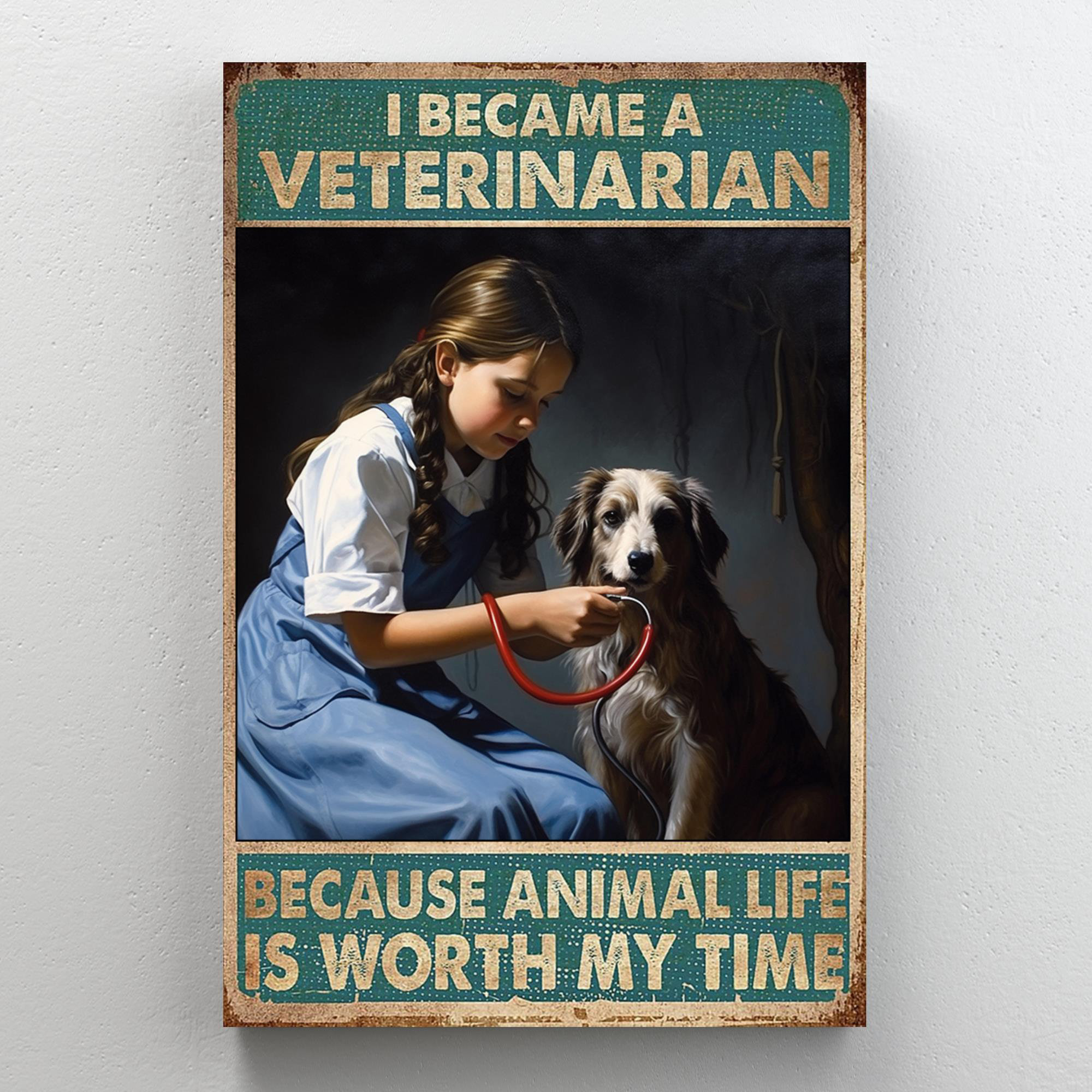 Trinx Lasandra Child I Became A Veterinarian On Canvas Graphic Art ...