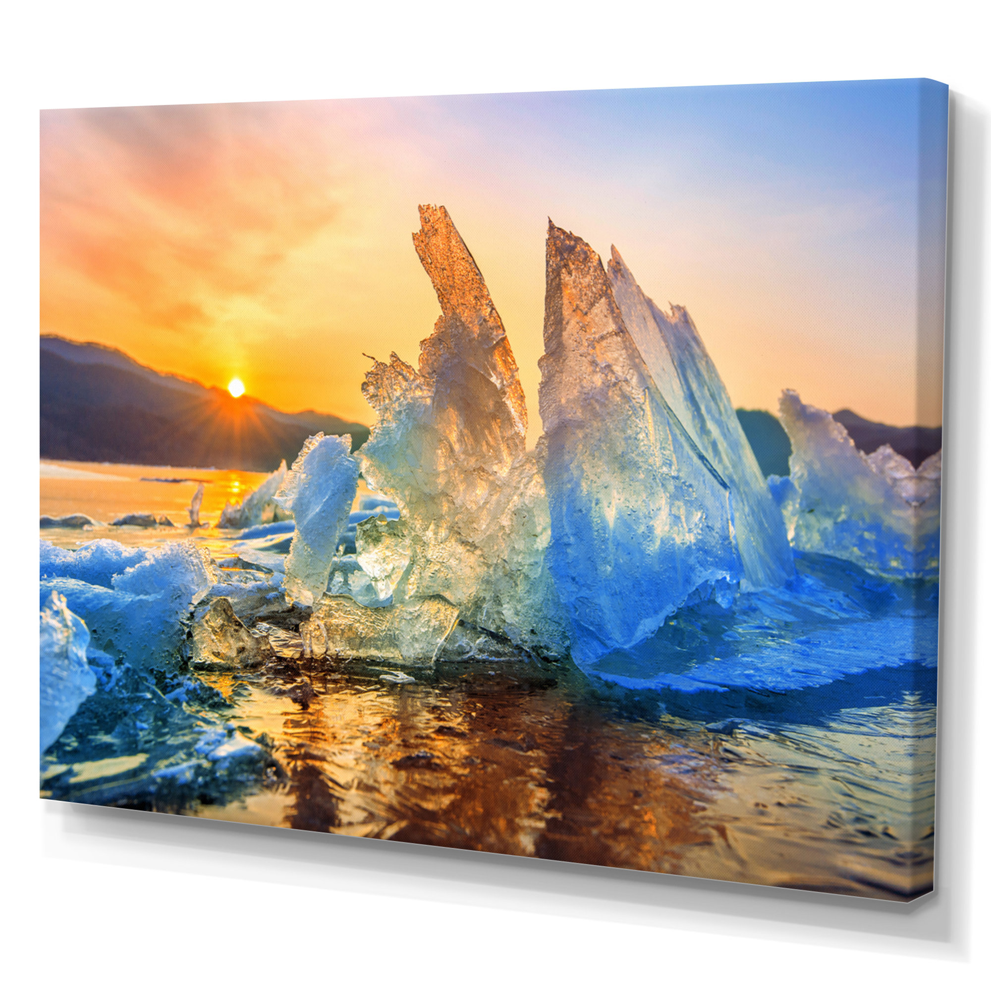 Highland Dunes Alaskan Mini Iceberg On Canvas Print | Wayfair