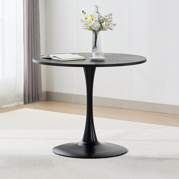 Bay Isle Home™ Mid-Century Modern 35.4" Round Wooden Dining Table For ...