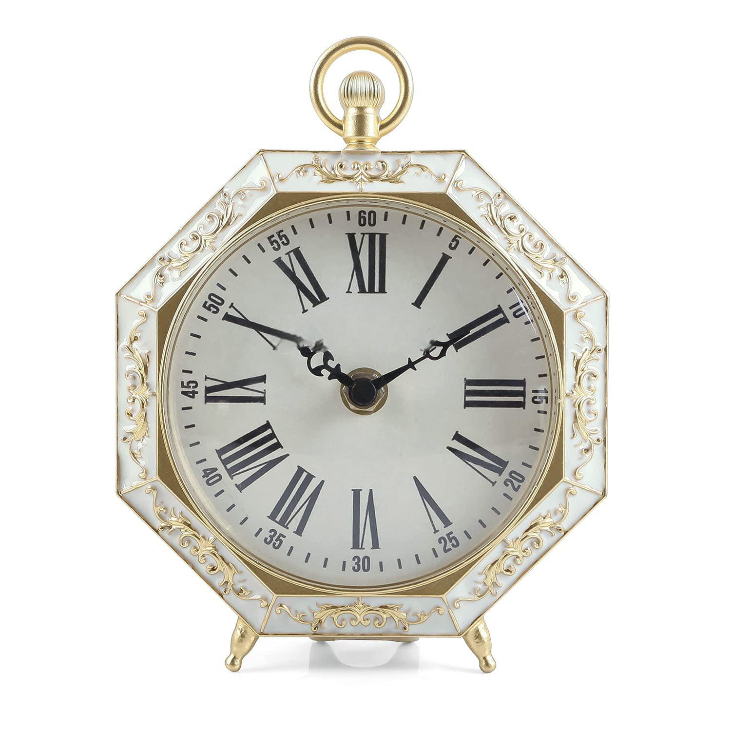 Astoria Grand Metal Table Clock, Shelf Desk Top Clock Battery Operated ...