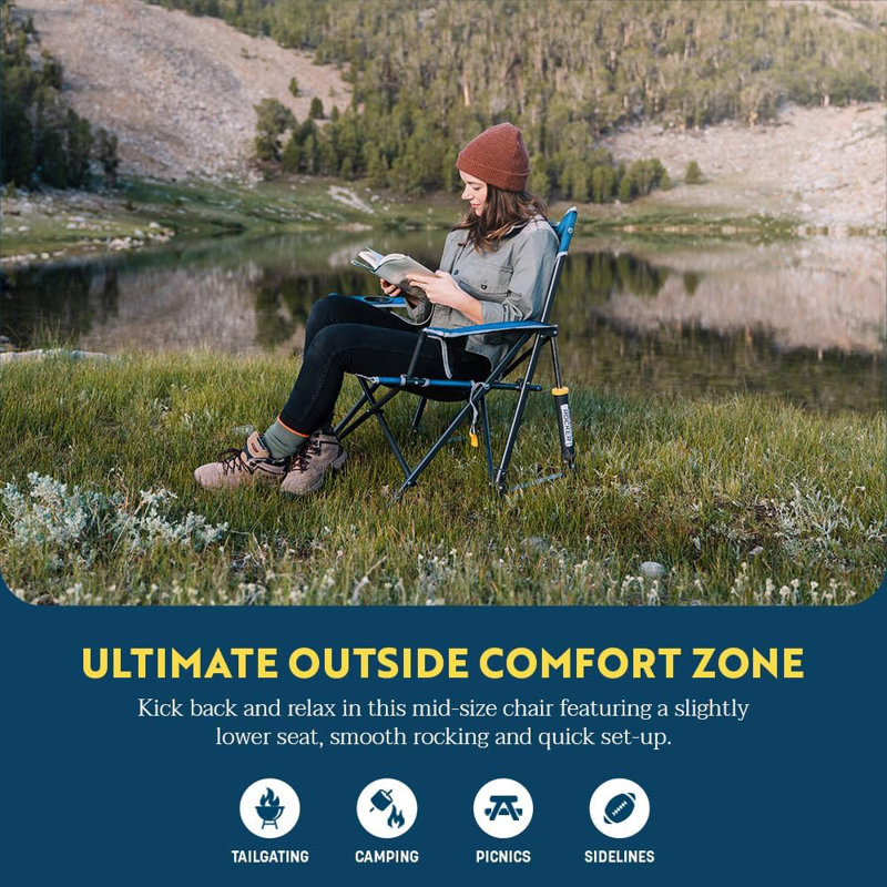 Ophelia & Co. Outdoor Kickback Rocker Camping Chair | Wayfair