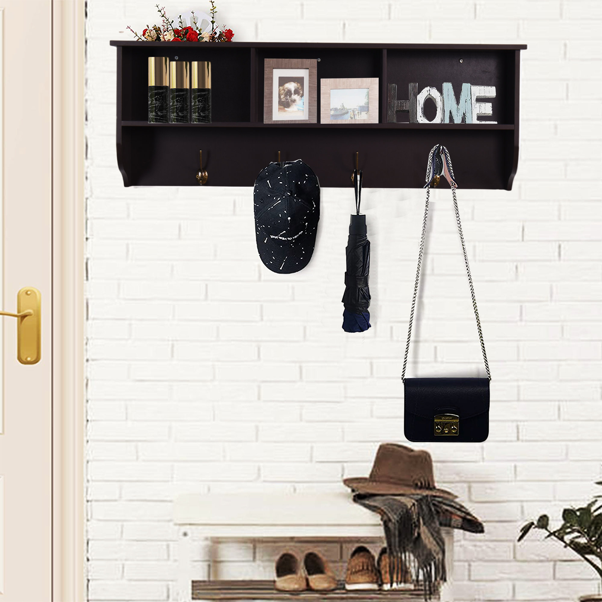 Red Barrel Studio 38.5“ Wall Mounted Coat Rack Shelf & Reviews ...