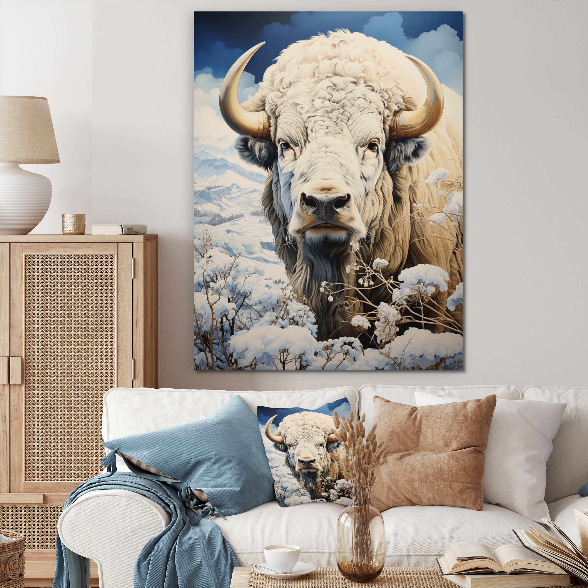 Foundry Select Buffalo Majestic Bison Pastoral I - Animals Canvas Wall ...