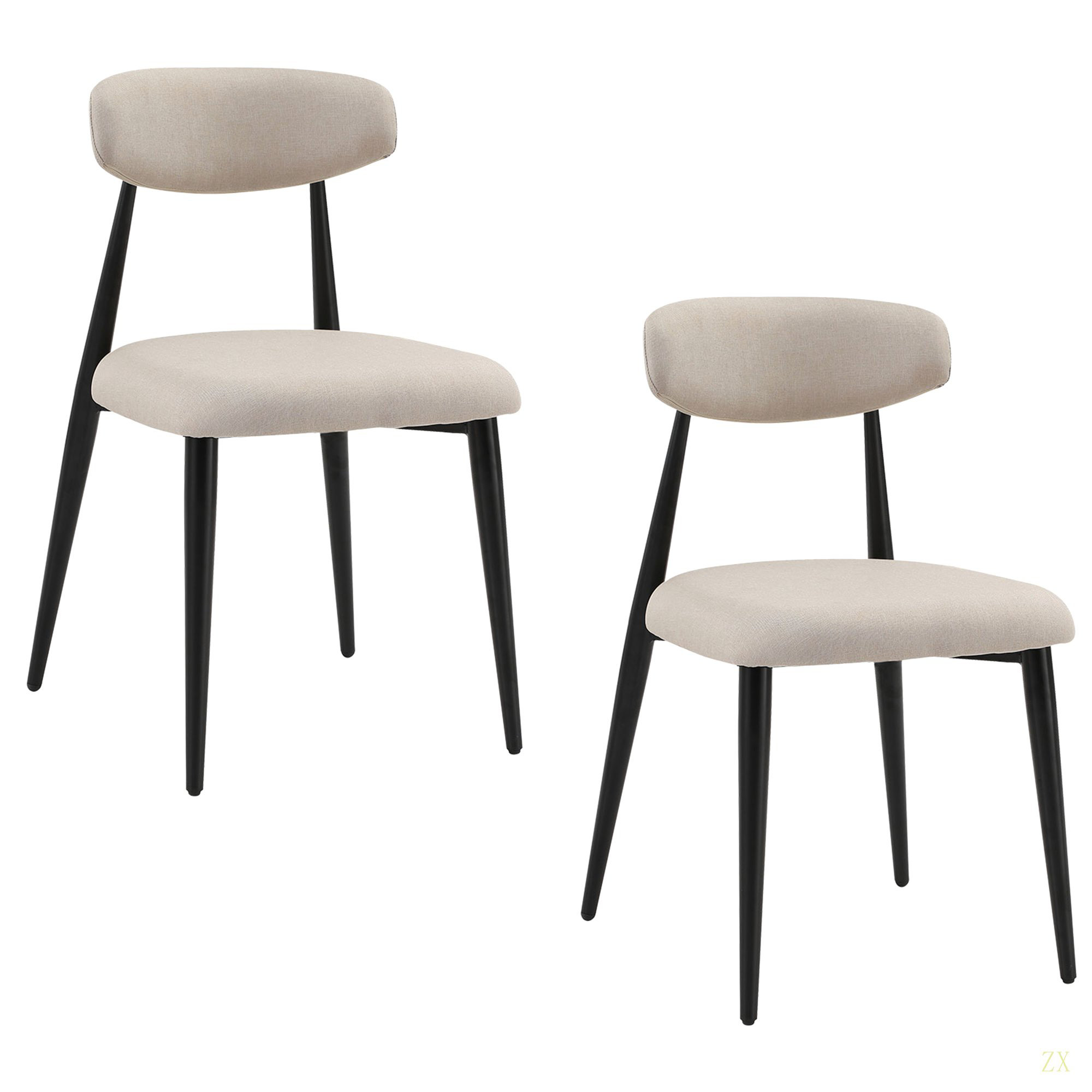 Corrigan Studio® (Set Of 4) Modern Dining Chairs , Curved Backrest ...