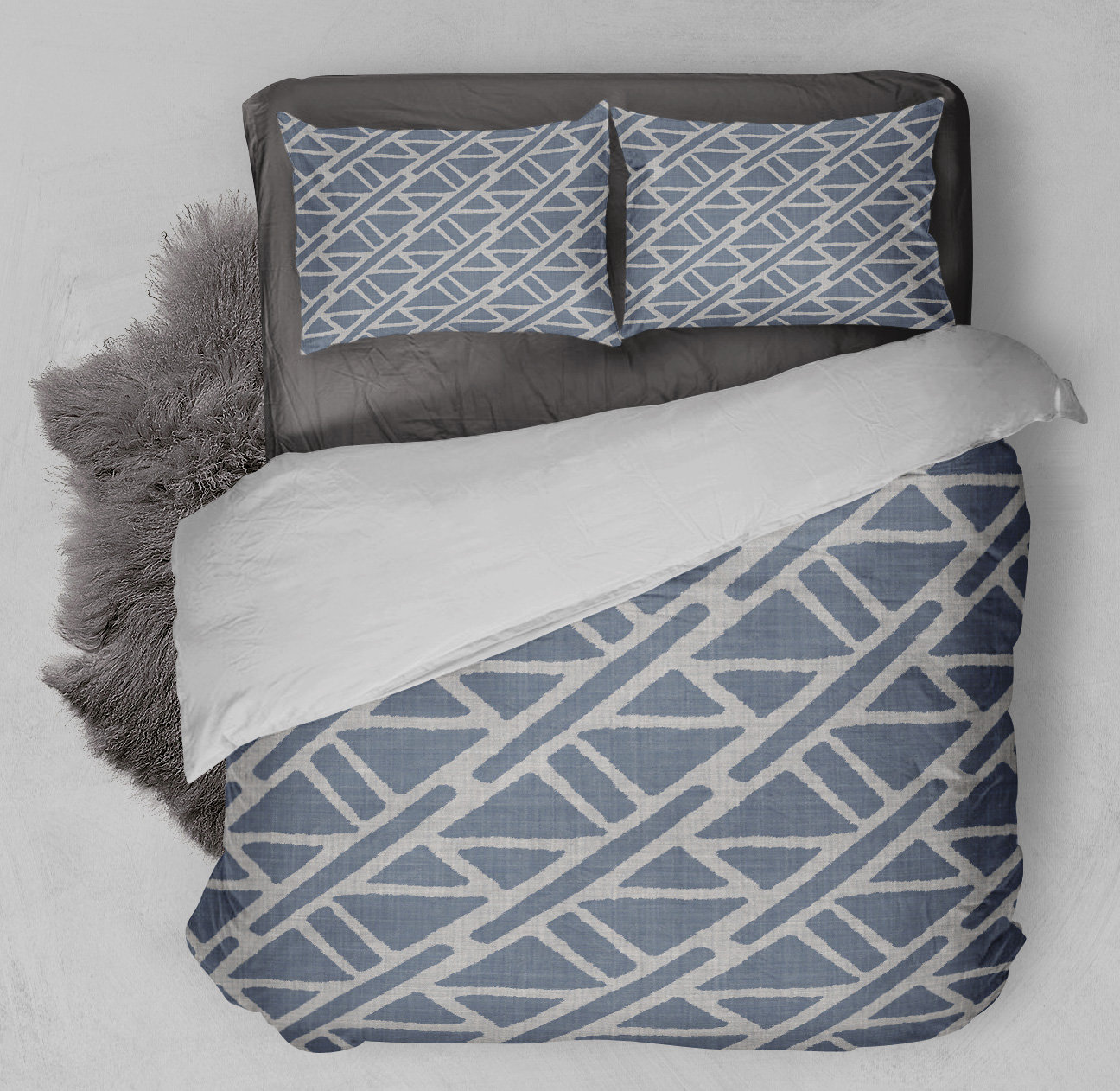 HeartBeat Studios Blue/White Microfiber Comforter Set | Wayfair