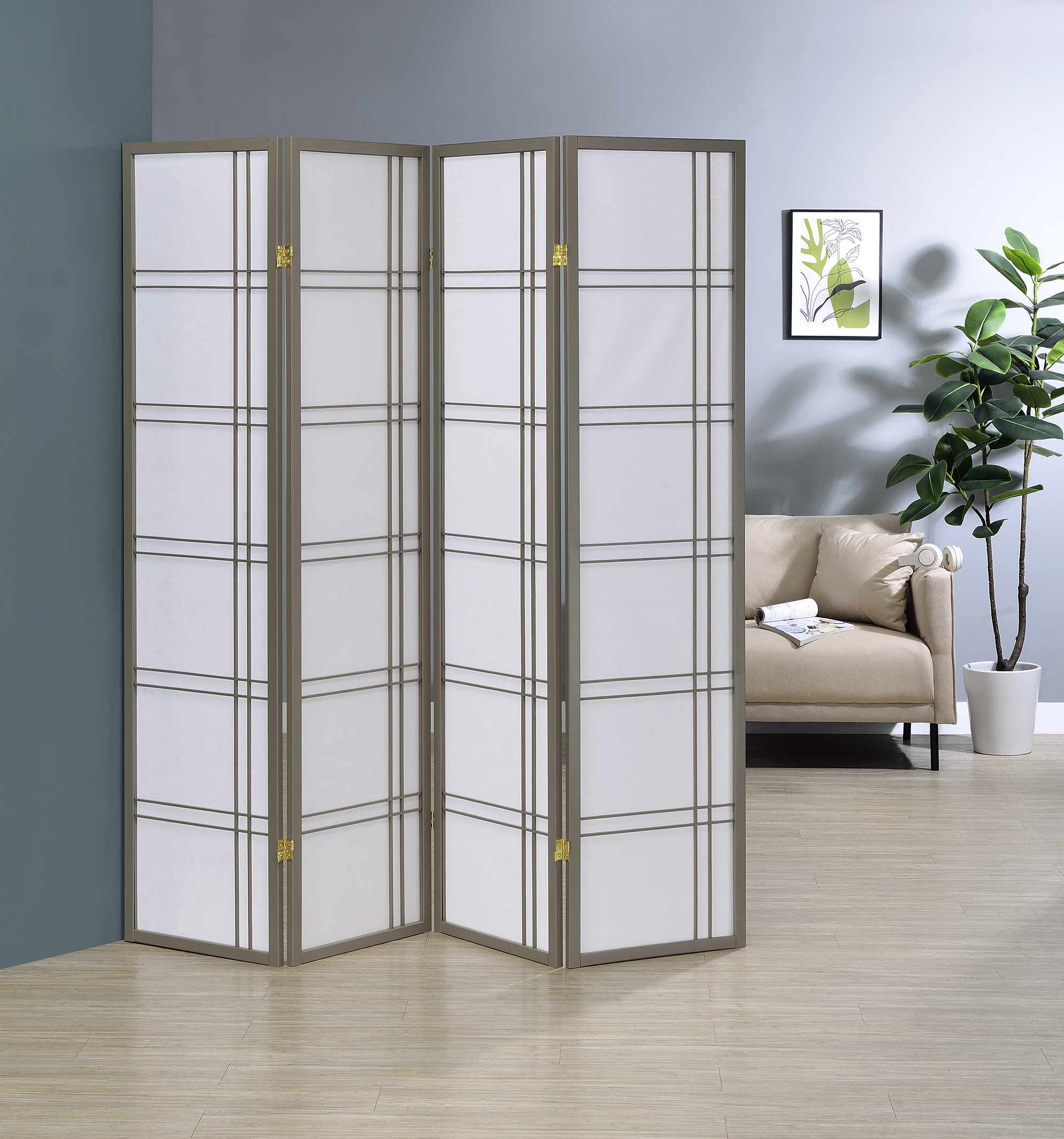 Winston Porter Keitez 70.5" Tall Rice Paper Folding Room Divider ...