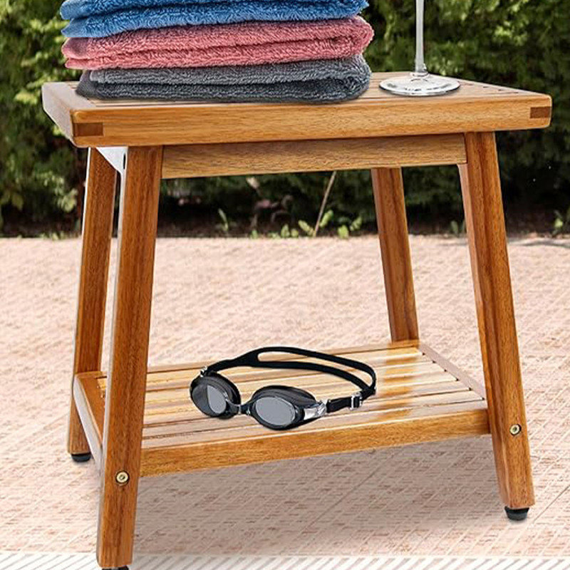 Millwood Pines Small 16 Inches Outdoor Side Table, 2-Tier Sturdy Patio ...