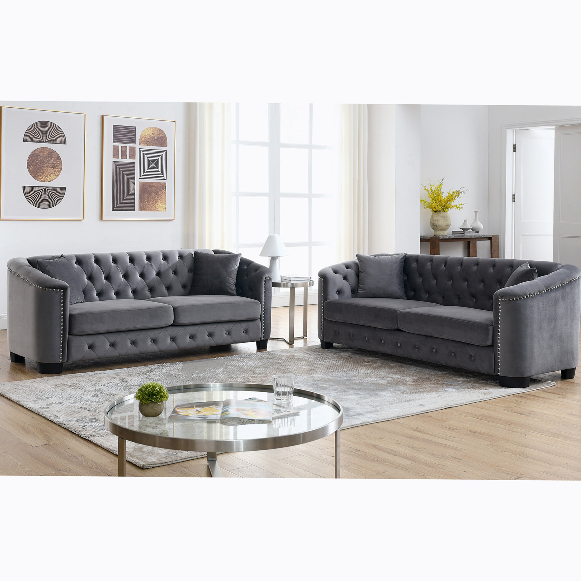 Mercer41 Zuhal 2 - Piece Velvet Living Room Set | Wayfair