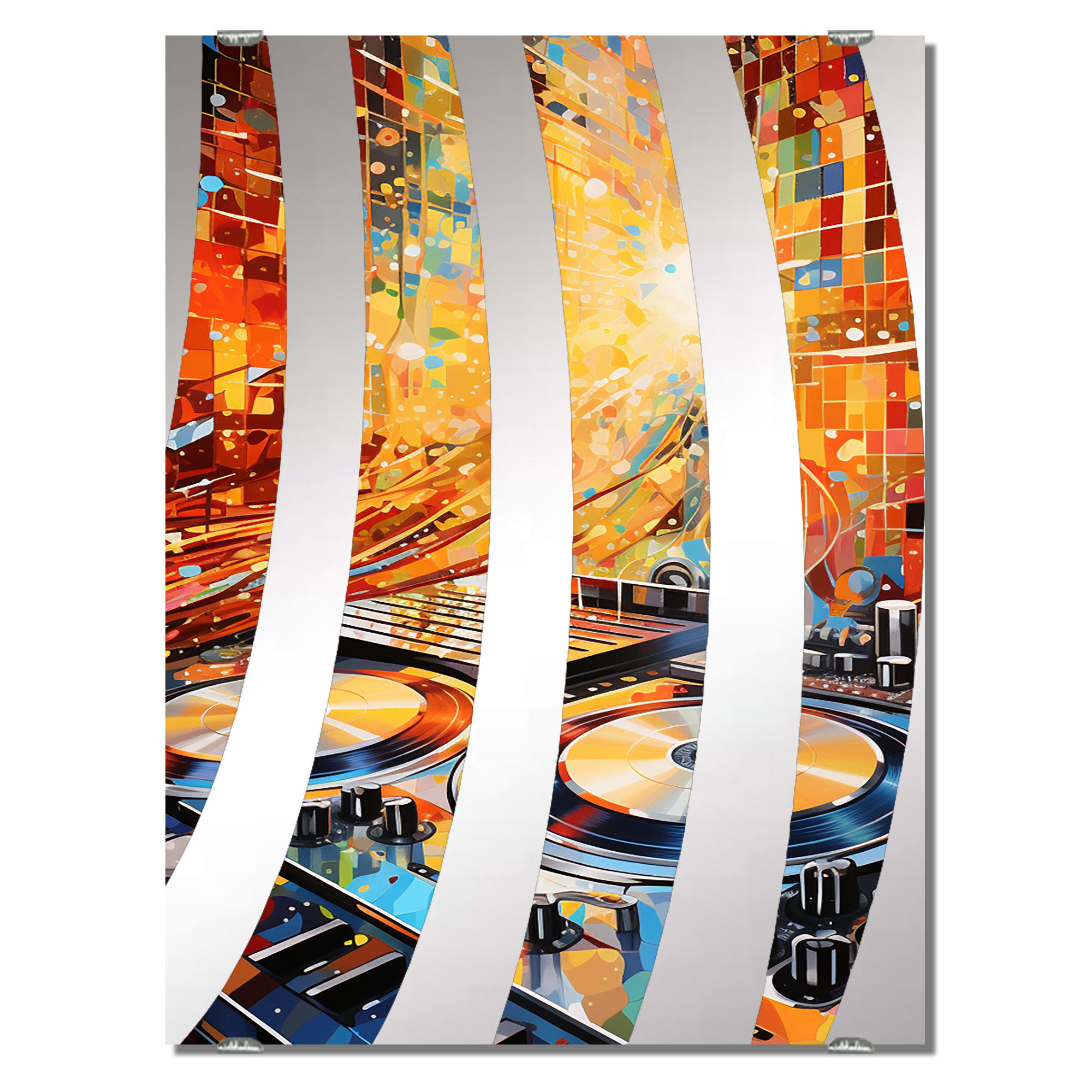 East Urban Home Piede - Turntables & Boom Boxes Big Wall Mirror | Wayfair