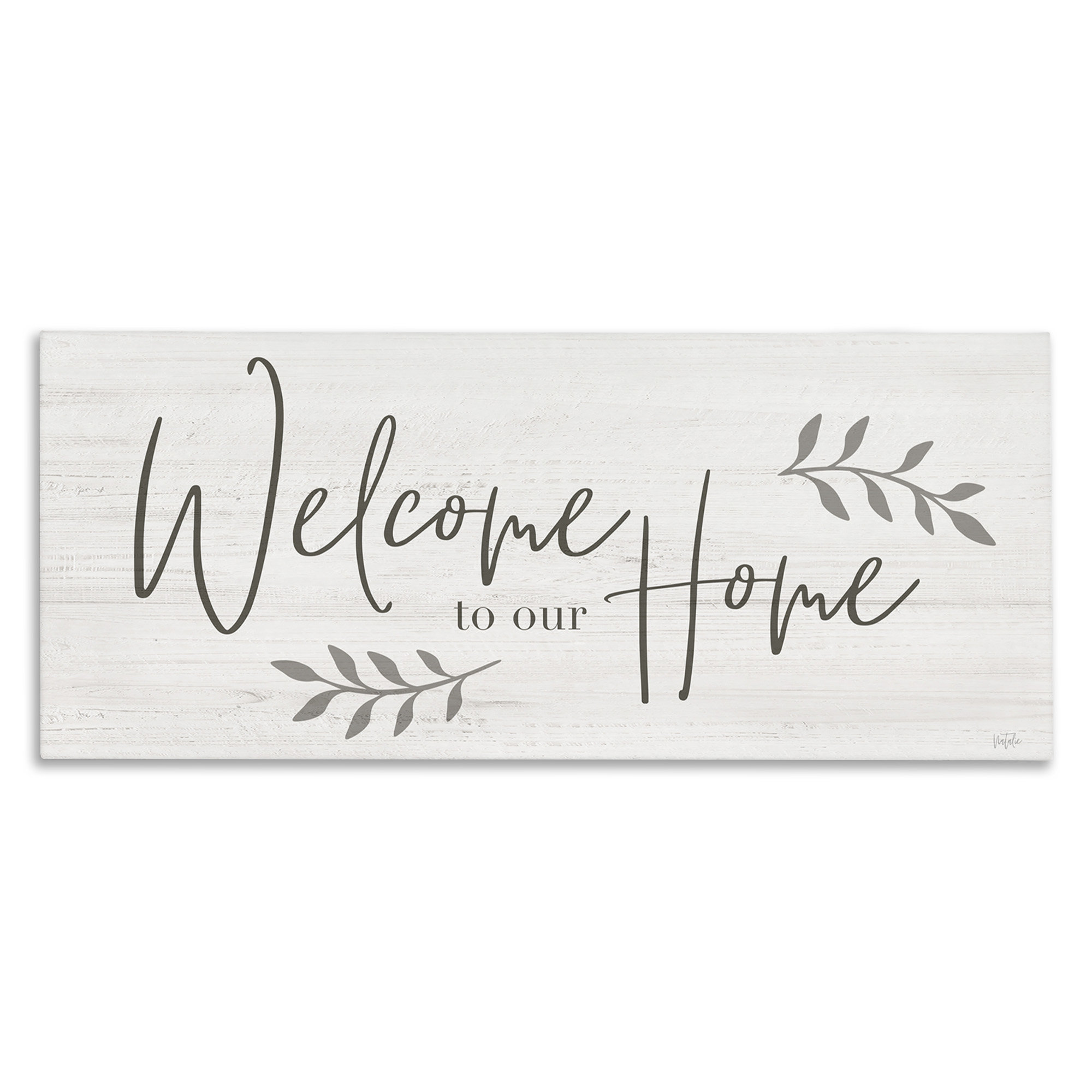 Stupell Industries Welcome To Our Home Country Sign Canvas Wall Art By ...