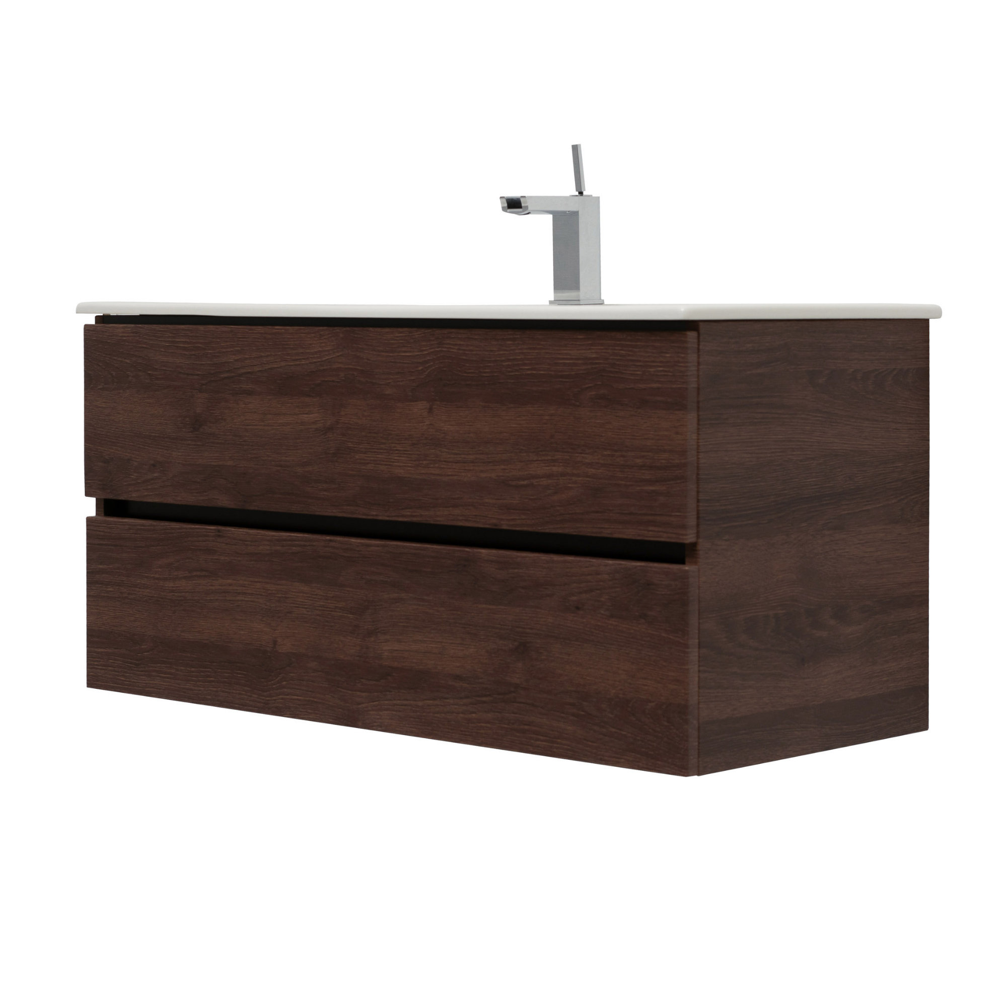 Latitude Run® Veneto 40″ Wall Mount Single Bathroom Vanity with Ceramic ...