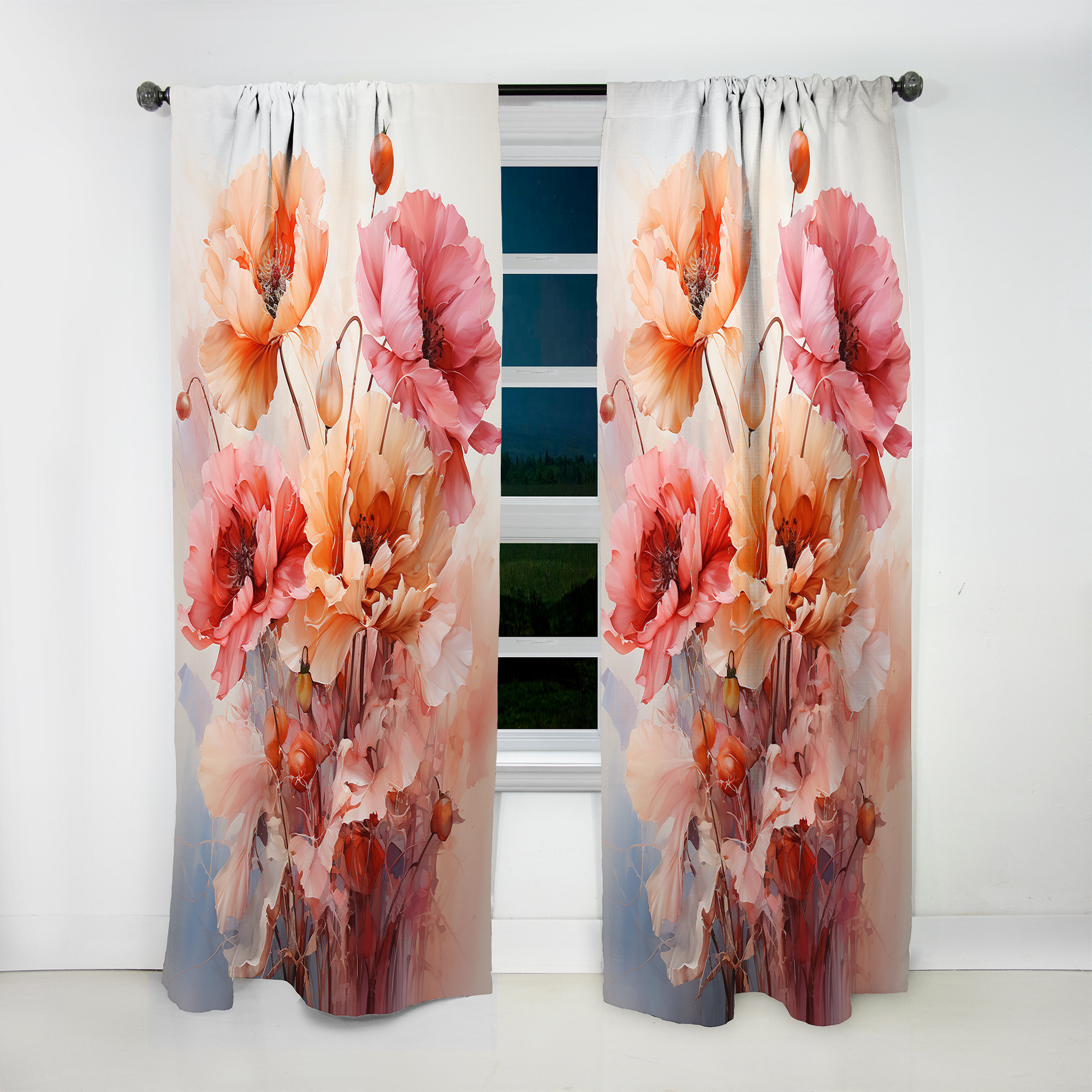 Bloomsbury Market Dubraska Coral Poppies Romantic Impression II ...