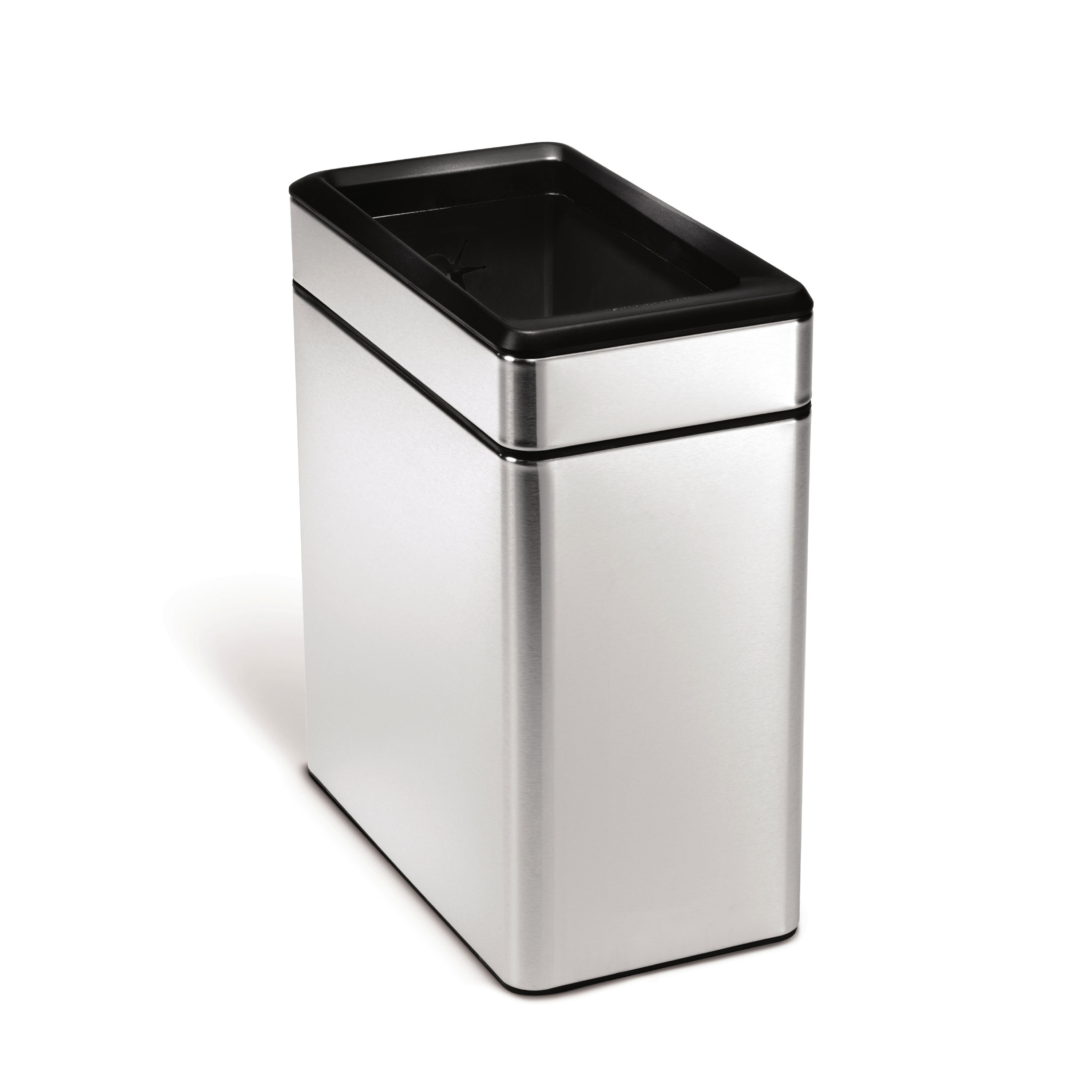 Simplehuman 10L Profile Open Bin, Brushed Stainless Steel & Reviews ...
