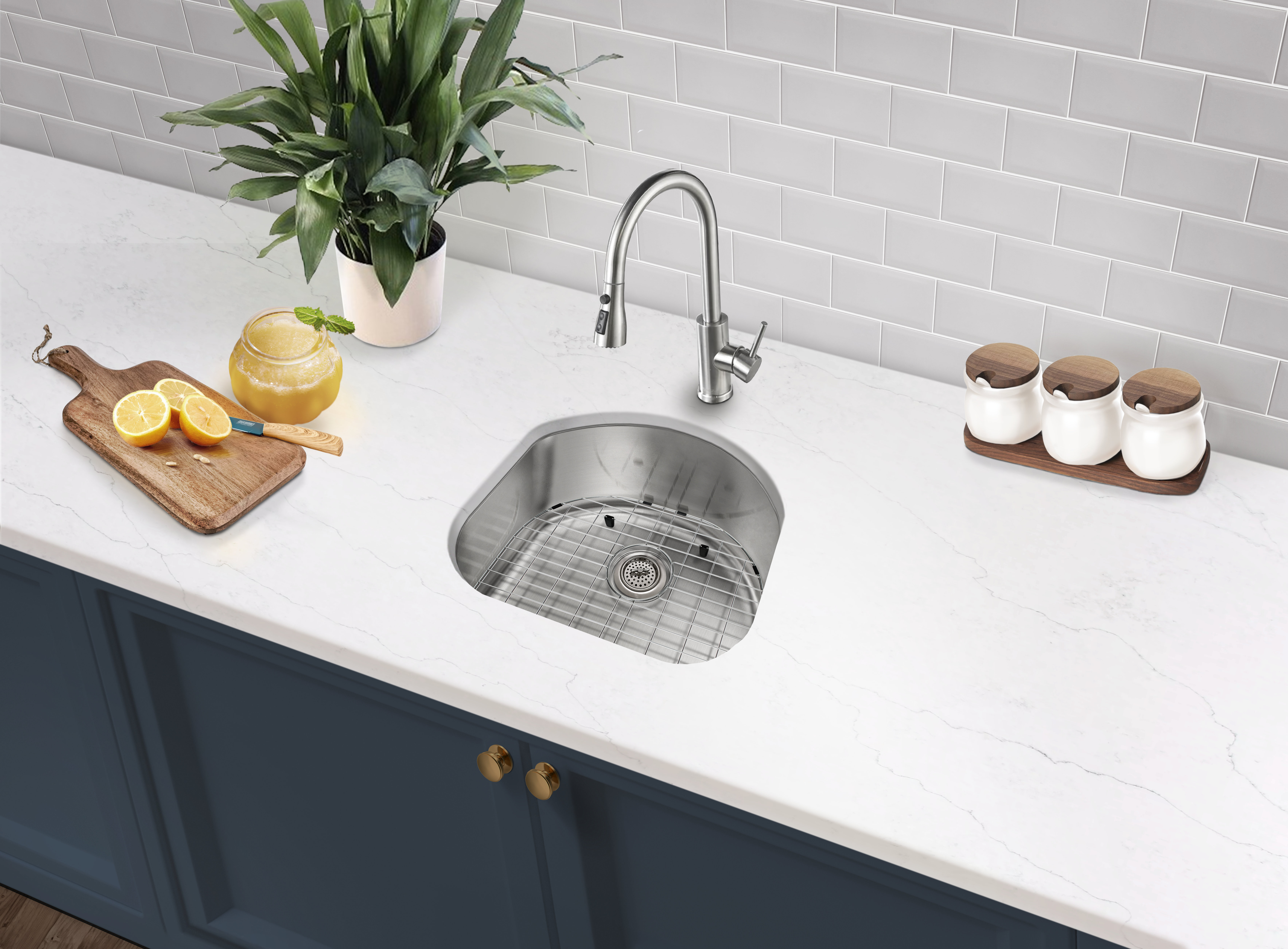 Curaté Undermount Single Bowl Stainless Steel Kitchen Sink | Wayfair