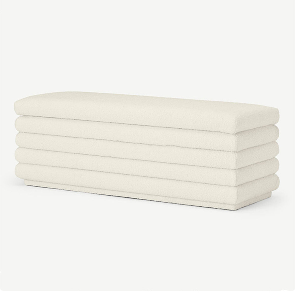 Hokku Designs Creamy Stacking Style Lambswool Solid Wood Storage ...