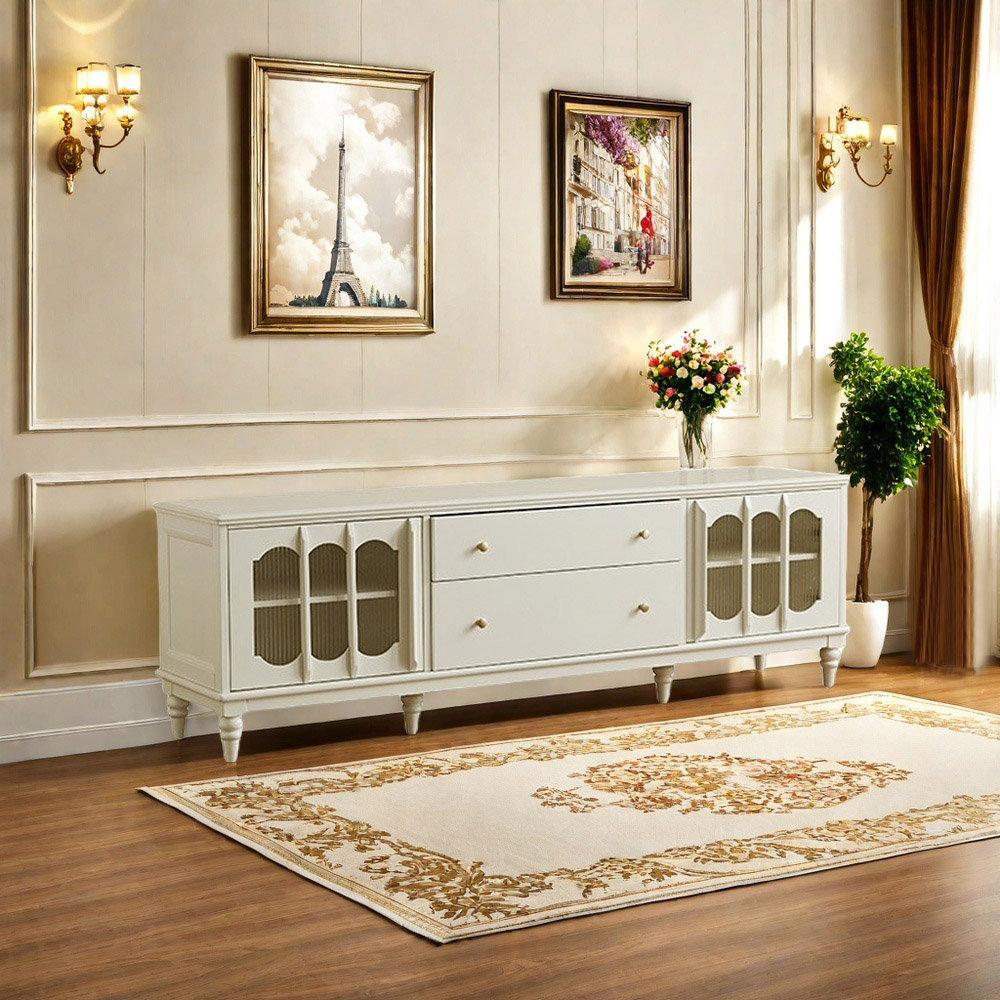 Finaewg European style all solid wood enclosed TV stand | Wayfair